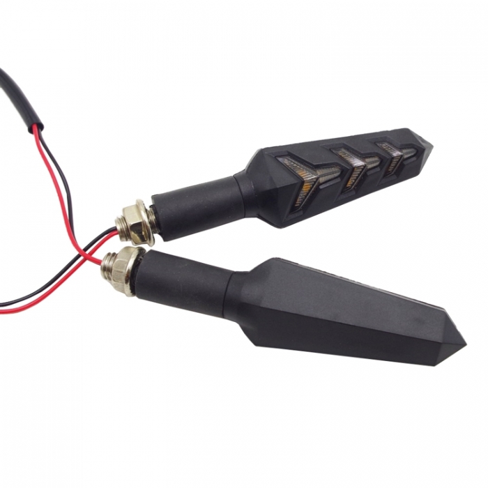 LED Motorrad Blinker Flash Leuchten 12v Bernstein